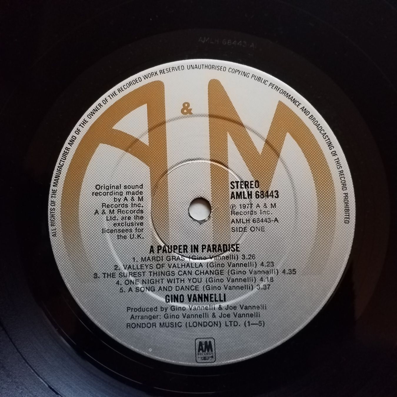 GINO VANNELLI, a pauper ...... .. 1st 1977 UK press - NEW (Neu (gemäss Beschreibung)) in Yverdon ...