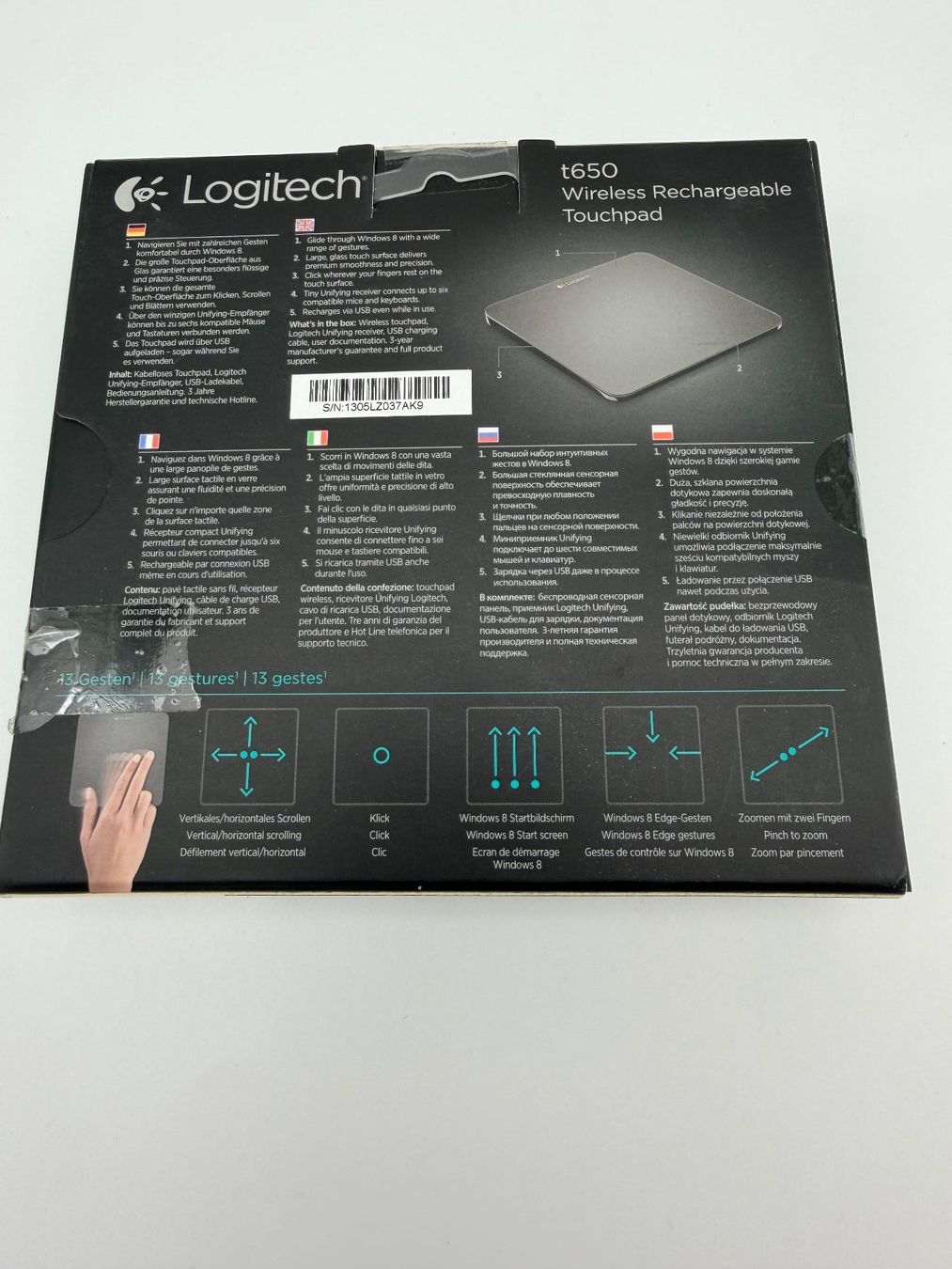 LOGITECH Wireless Rechargeable Touchpad T650 (Neu und originalverpackt ...