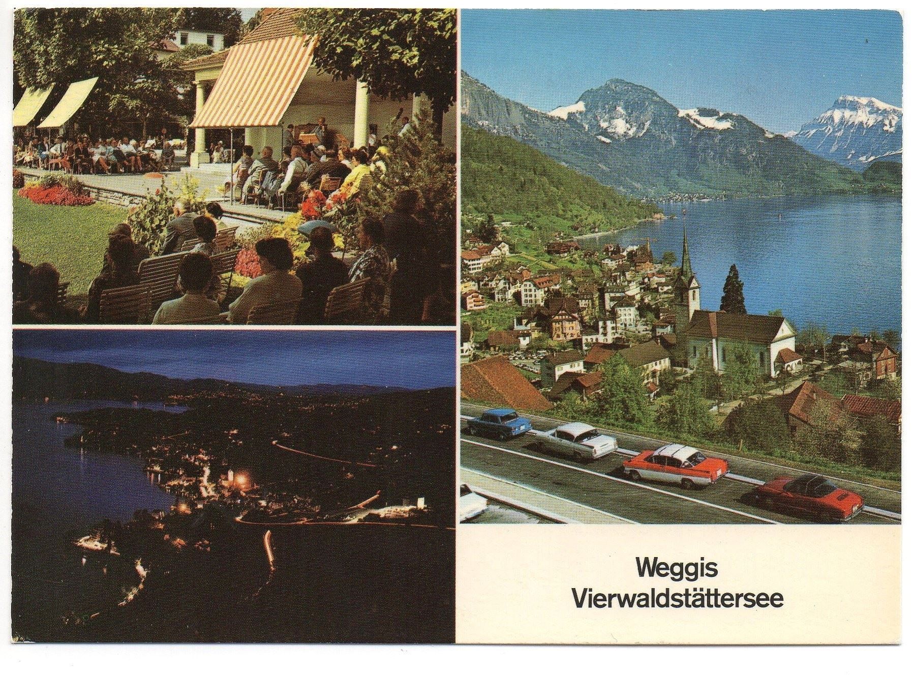 3-Bild-AK WEGGIS mit Auto - Foto Kurt Basan Weggis (Gebraucht) in Jona ...