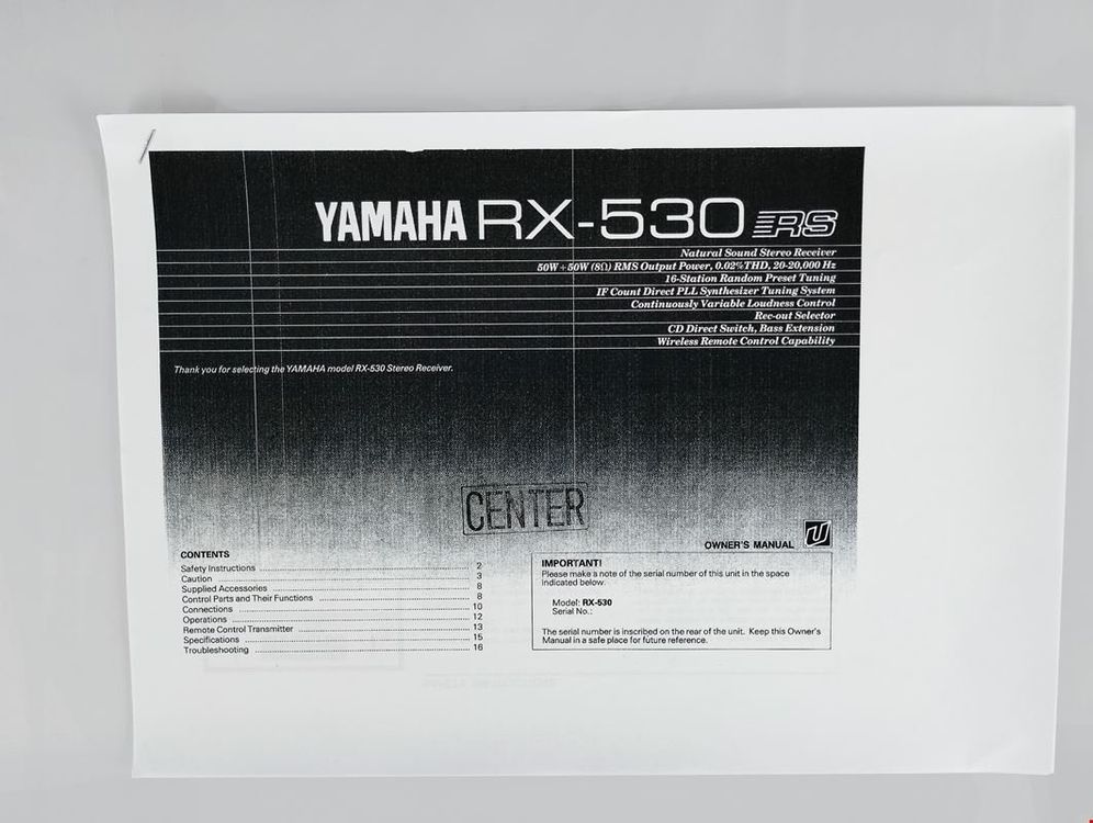 YAMAHA Receiver RX-530 | Kaufen auf Ricardo
