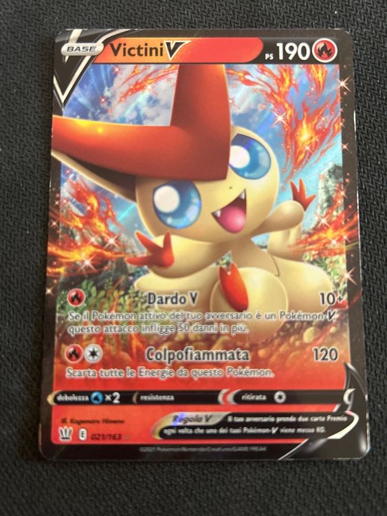 Pokemon card super rare Battle Styles, Victini V 021/163 (Gebraucht) in ...