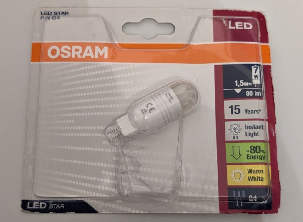 Osram LED Star PIN G4 (1.5W, 80 Lumen, warmweiss) (Gebraucht) in ...