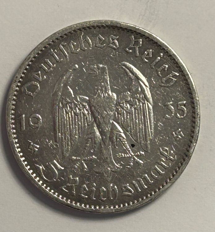 5 REICHSMARK 1935 DEUTSCHES REICH (Gebraucht) in Carouge GE für CHF 12 – mit Lieferung auf ...