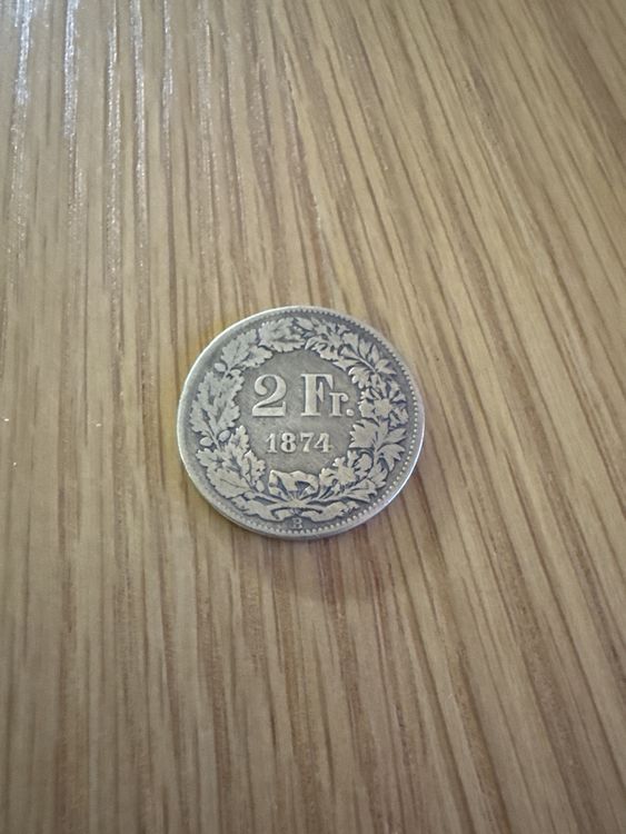 Silbermünze Helvetia 2 Fr. 1874 Schweiz Swiss | Kaufen auf Ricardo