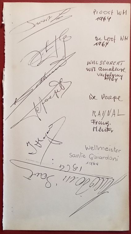 Radsport 6 Autogramme von 1964 Sante Gaiardoni Jean Raynal | Kaufen auf ...