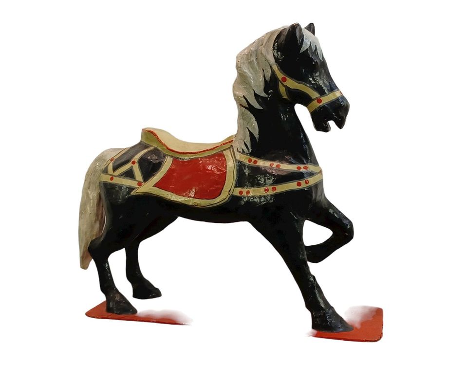 Pferdfigur Pappmaché Pferd, Vintage Rössli Hü Figur Skulptur (Gebraucht ...