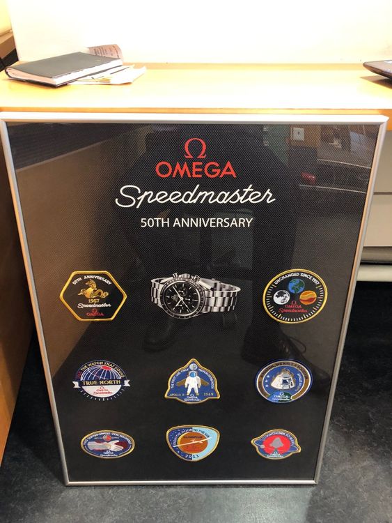 Omega 50 Jahre Speedmaster Bild mit Badges limitiert (Neu (gemäss ...