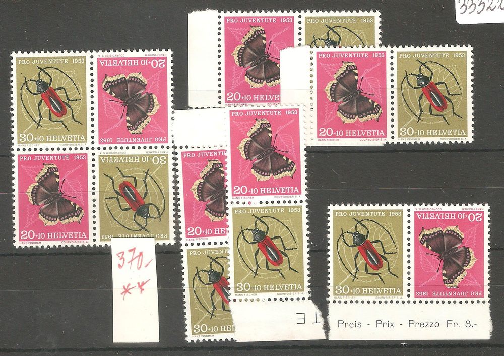 Zusammendrucke PJ 1953 ** (Neu (gemäss Beschreibung)) in Lausanne für CHF 35 – mit Lieferung auf ...