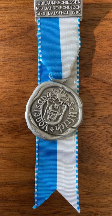 Schützen-Medaille Jubiläumsschiessen 500 J Schützen Balsthal (Gebraucht) in Aedermannsdorf für ...