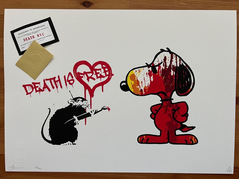 DEATH NYC « Snoopy & Banksy Rat » 92/100 (Neu (gemäss Beschreibung)) in ...