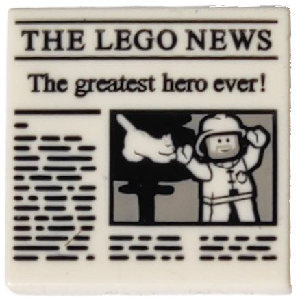 LEGO 3068bpb1105 Tile 2 x 2 with Newspaper 'THE LEGO NEWS' (Neu (gemäss ...
