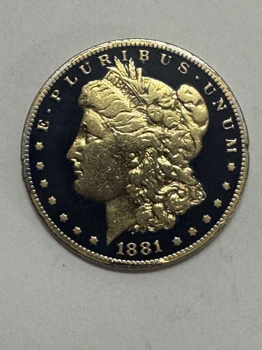 USA Silber Eagle Dollar 1881 coloriert. (Gebraucht) in Fieschertal für ...