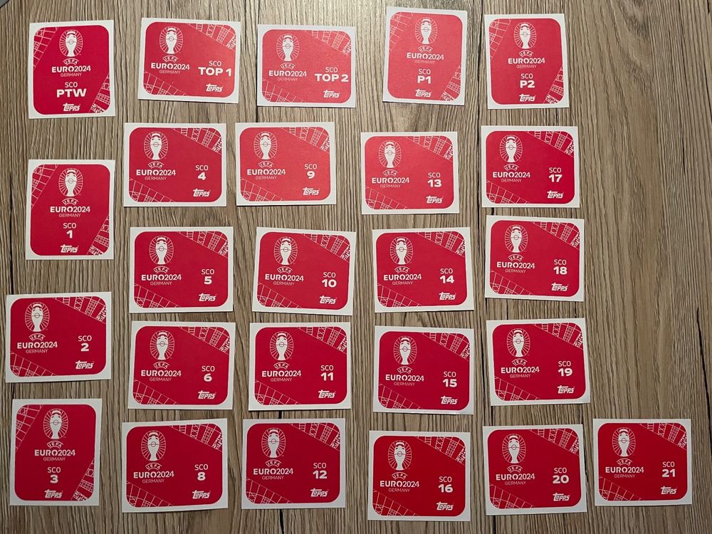 TOPPS EURO 24 SCOTLAND Kader, PTW, TOP, ohne SP 25/27 / SCO | Acheter ...