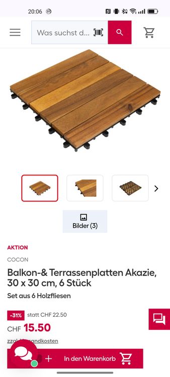Akazien Balkon Bodenplatten (Neu und originalverpackt) in Wallisellen ...