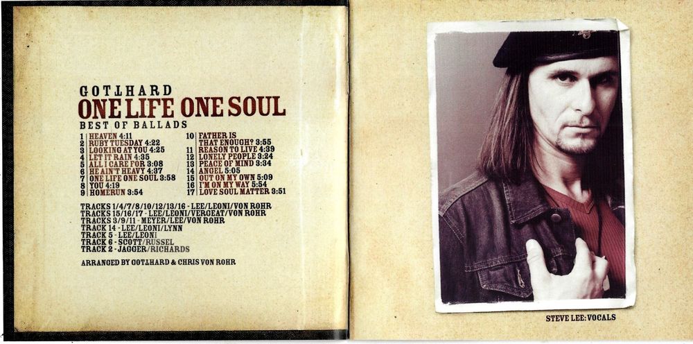 Gotthard ONE LIFE ONE SOUL Steve Lee Max Lässer Hardrock CD (Gebraucht) in Kandergrund für CHF 9 ...