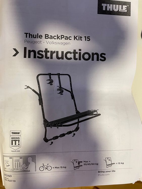 Thule BackPac Kit 15 (Gebraucht) in Dallenwil für CHF 50 – nur Abholung ...