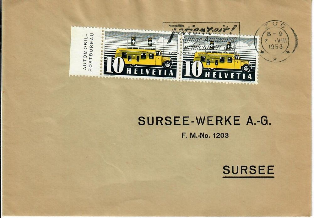Brief, Sursee Werke A.G. Sursee 1953 | Kaufen auf Ricardo