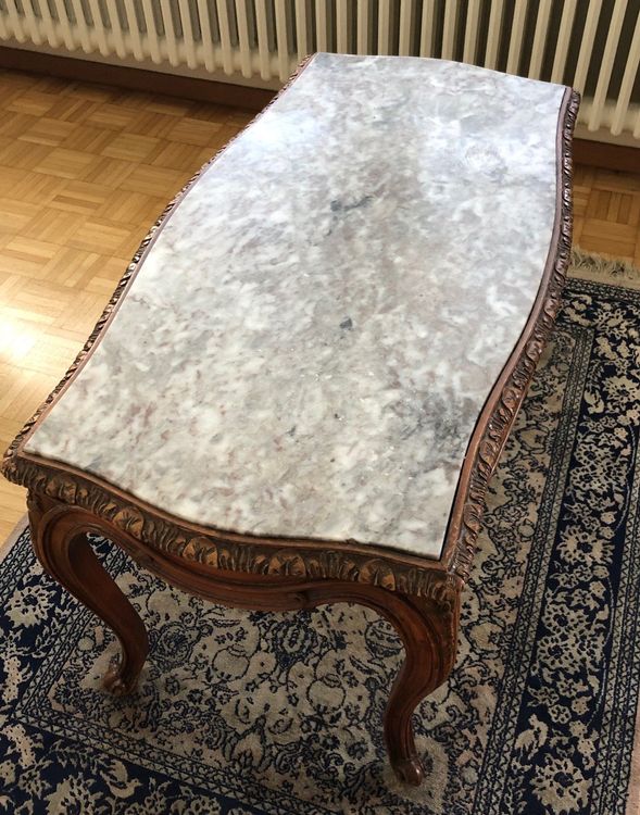 Antiker Couchtisch aus Marmor/Antique marble coffee table (Gebraucht ...