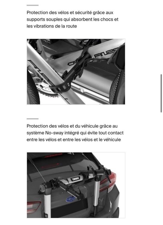 Porte-vélos sur hayon OutWay Hanging 2 THULE (Gebraucht) in Cointrin ...