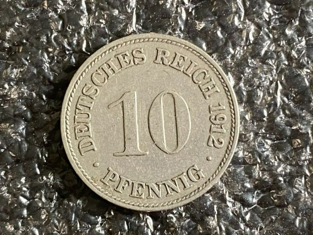 DE 10 Pfennig Deutsches Reich 1912 D (Gebraucht) in Hünenberg für CHF 1 ...