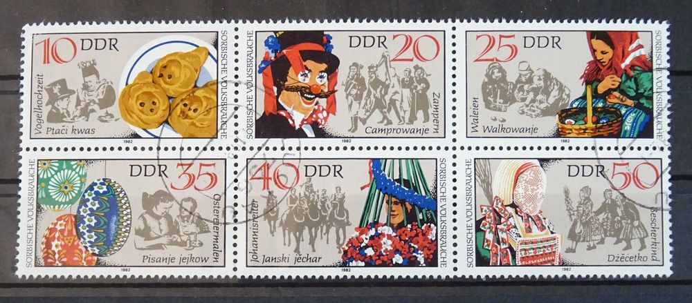 DDR 1982, 6er Block gestempelt (Gebraucht) in Haslen GL für CHF 0.8 – mit Lieferung auf Ricardo ...