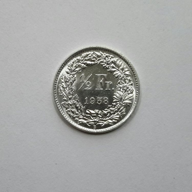 Schweiz , 1/2 Franken , 1958 , Silber . | Kaufen auf Ricardo