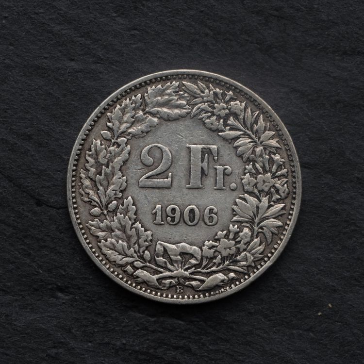 Silbermünze 2 Franken 1906, CH-Münze, Helvetia | Kaufen auf Ricardo