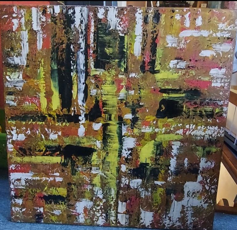 Acrylgemälde 😀 Rakel von mir selbstgemalt 80×80 | Kaufen auf Ricardo