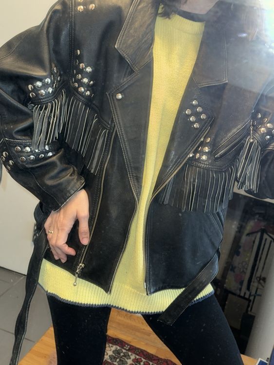 Vintage Lederjacke Motorradjacke Pilotenjacke mit Fransen (Gebraucht) in Obfelden für CHF 119 ...