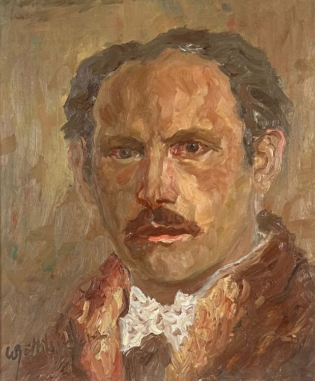 Willy Röthlisberger. Selbstporträt. Öl auf Leinwand (Gebraucht) in ...