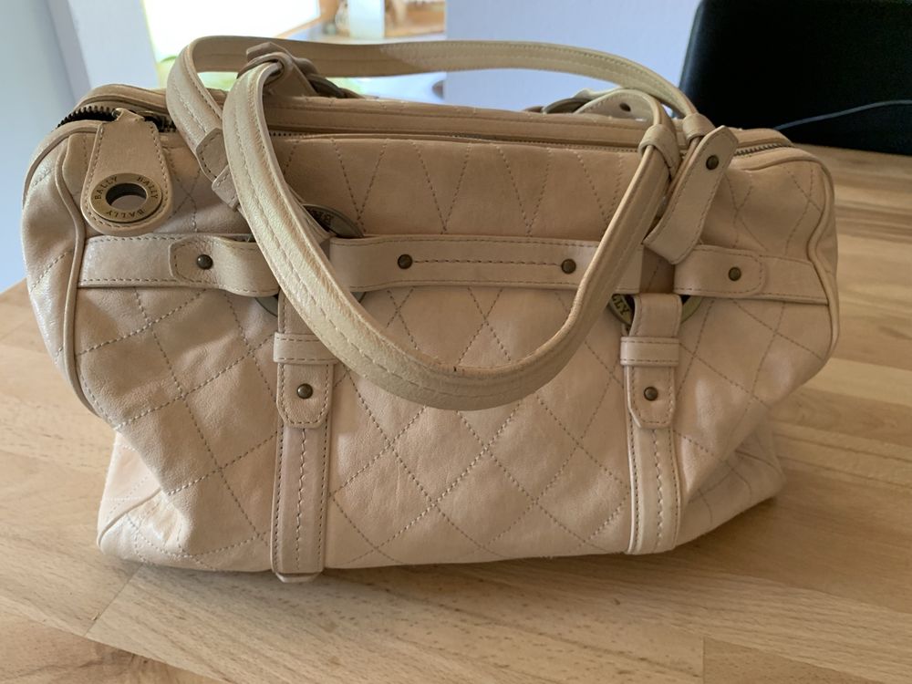 BALLY Handtasche, Leder beige | Kaufen auf Ricardo