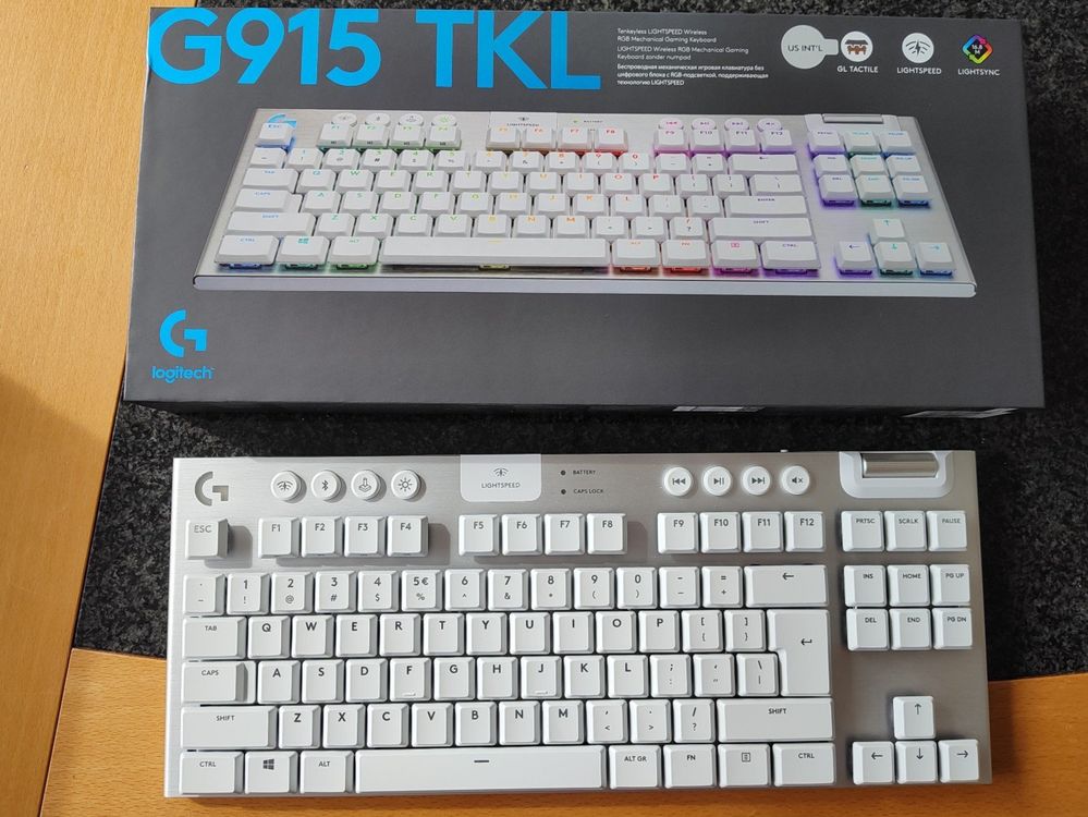 Logitech G915 TKL Weiss Gaming Tastatur (US-Layout) | Kaufen auf Ricardo