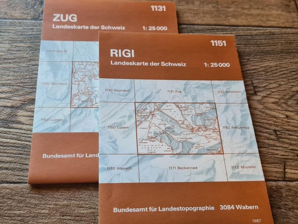 Landeskarten Swisstopo 1:25'000 "Zentralschweiz" | Kaufen auf Ricardo