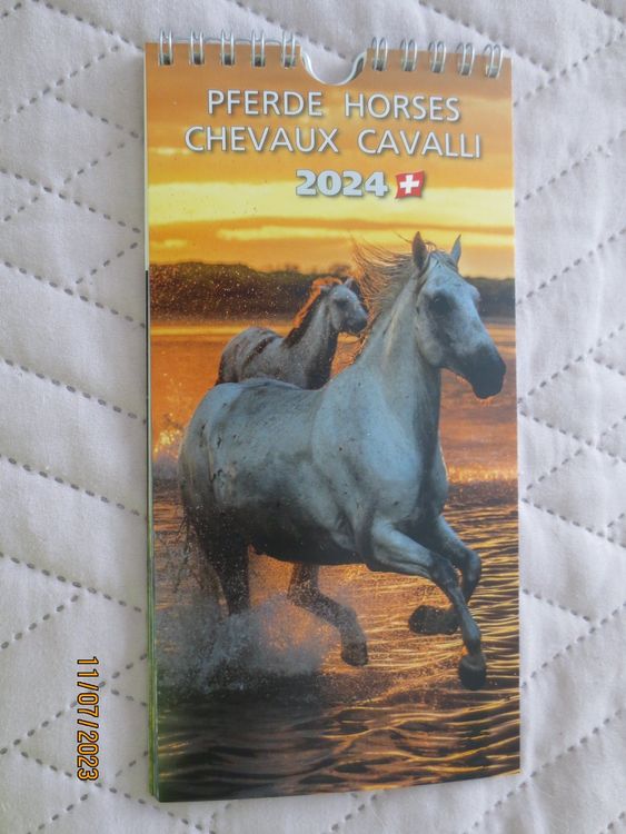 Pferde 2024, Tierpostkarten-Kalender, Engadin- H. Buff | Acheter sur ...