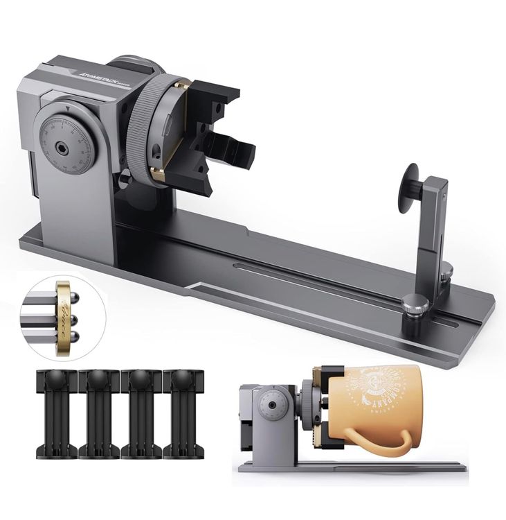 + ATOMSTACK R1 Laser Rotationswalze für laser graviermaschin (Neu und ...