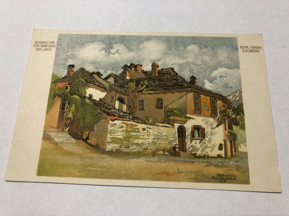 Riva Piana Locarno Aquarell von Otto Honegger Dipl Arch | Kaufen auf ...