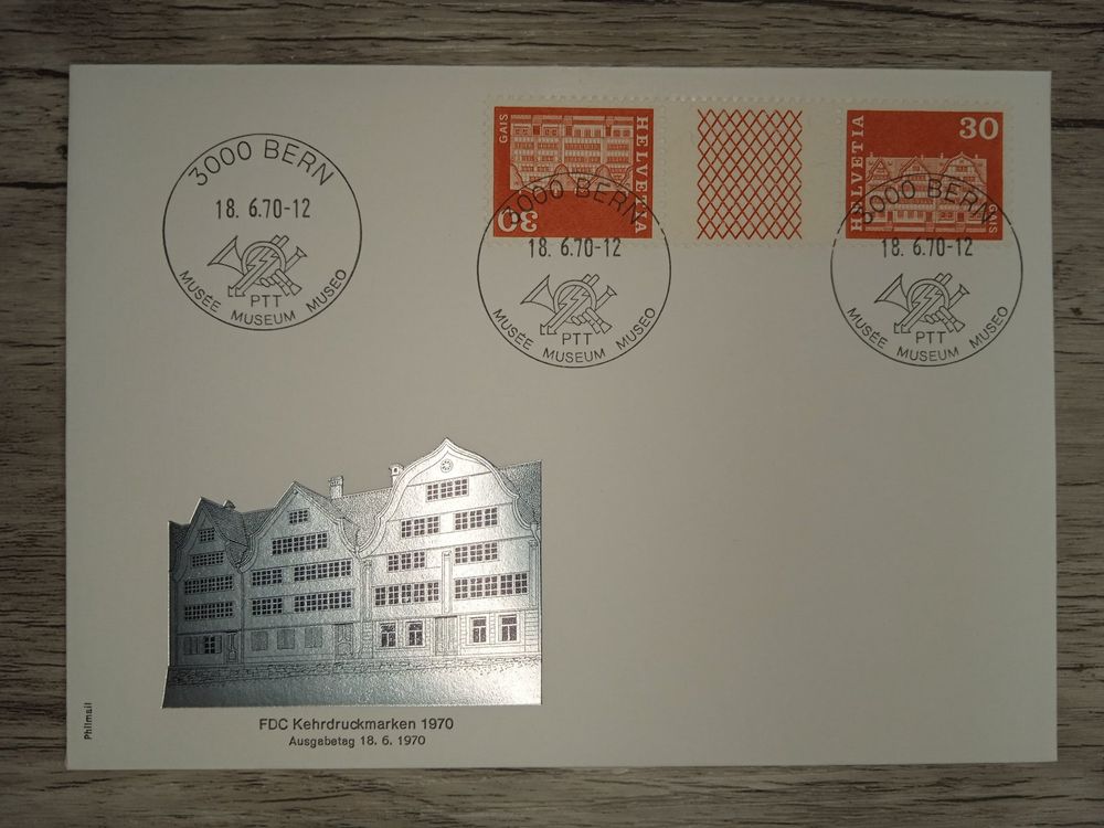 LU Enveloppe + Timbre Suisse 1970 (Gebraucht) in Cousset für CHF 0.65 – mit Lieferung auf ...