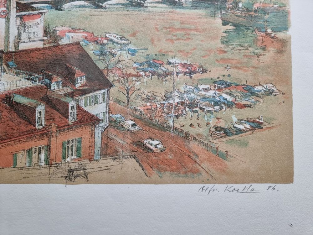 ALFRED KOELLA LITHOGRAPHIE SIGNIERT SUIET ZÜRICH (Gebraucht) in Gersau ...