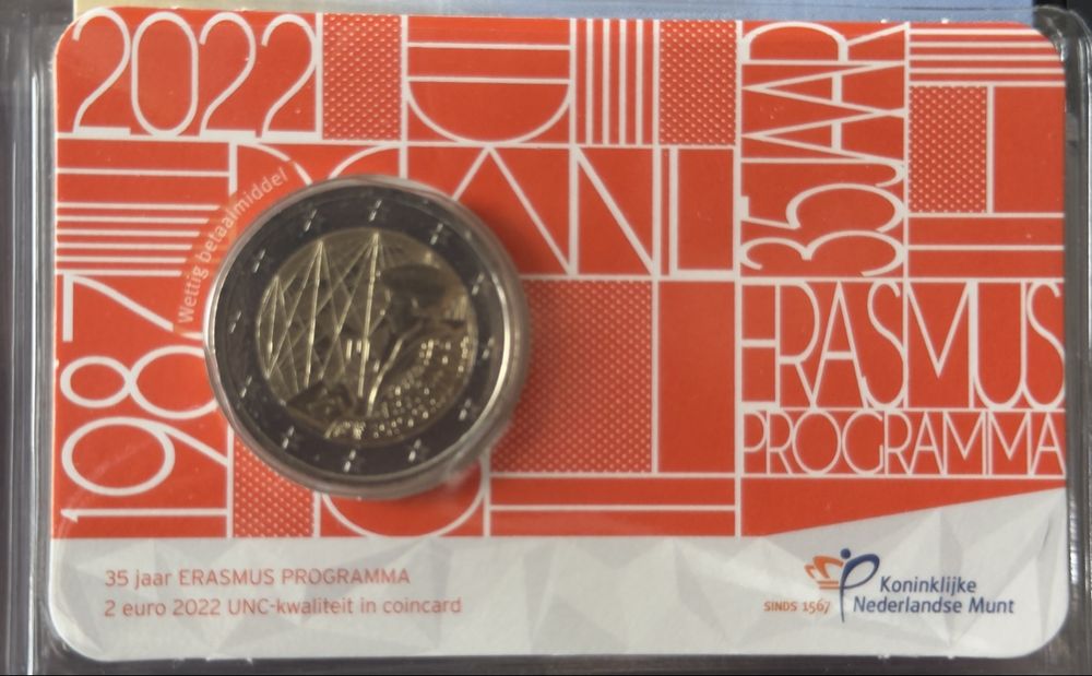 Lot 2 coincard 2 euro erasmus 2022 holand et Lettonie (Nuovo (secondo ...