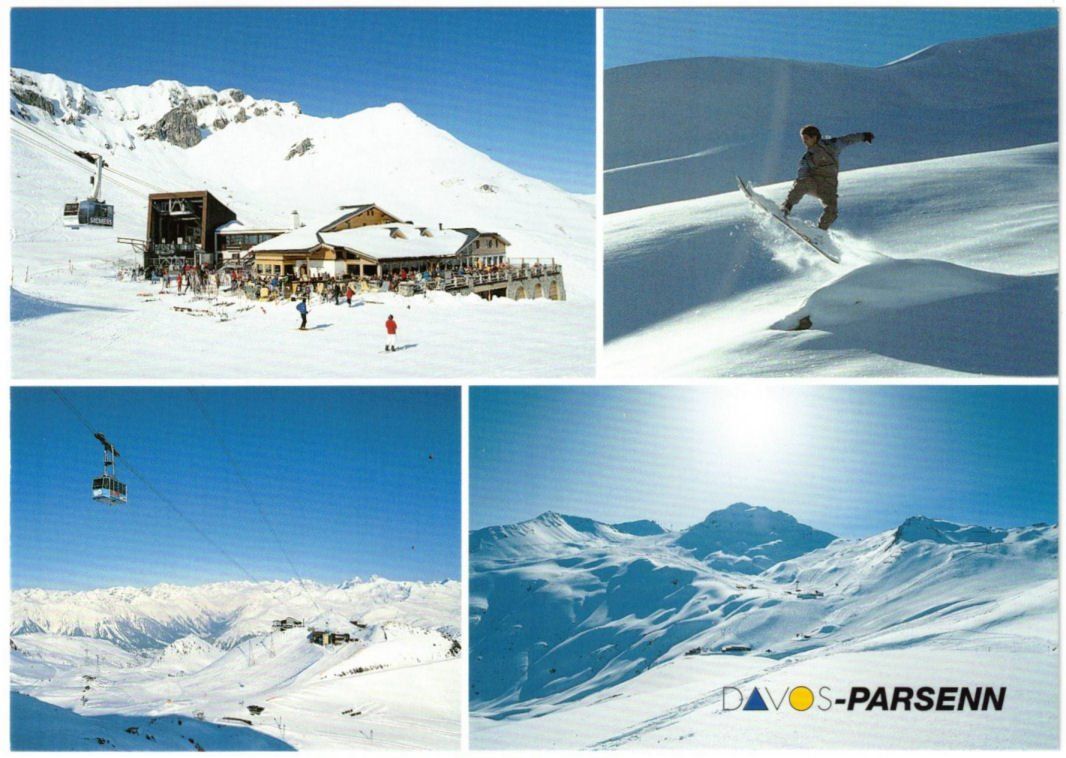 Davos - 4 Bild AK Parsenn (Gebraucht) in Binningen für CHF 1.5 – mit ...