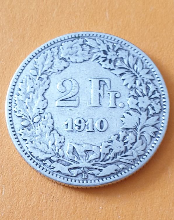 2 FRANKEN SILBERMÜNZE 1910 RAR SEHR SCHÖN (Gebraucht) in Siglistorf für CHF 32 – mit Lieferung ...