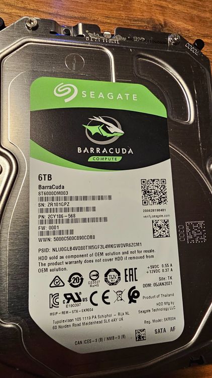 Seagate Barracuda 6TB NAS HDD (Cuda.6TB) (Gebraucht) in Dorf für CHF 68 ...