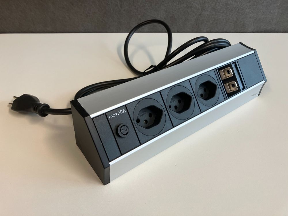 EVOLine Tischeinbauleiste 3xT13/2 RJ 45/Eckeinbau NEU ab 1.- (Neu und originalverpackt) in ...