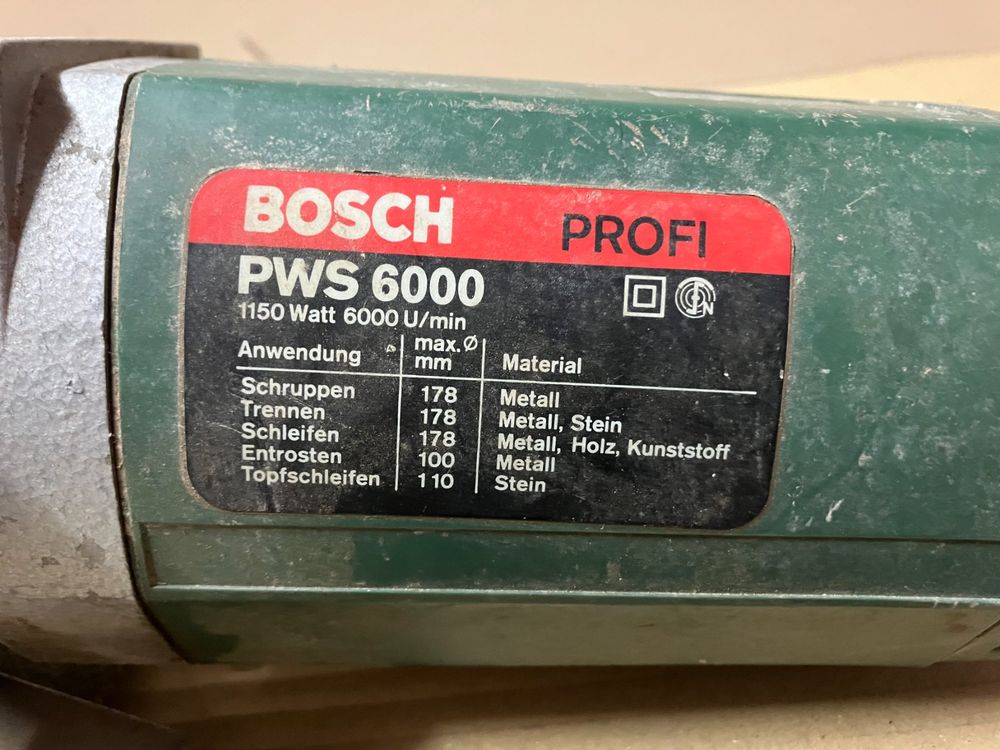 Bosch PWS 6000 Profi Winkelschleifer 1150W ab 1.- (Gebraucht) in KRINAU ...