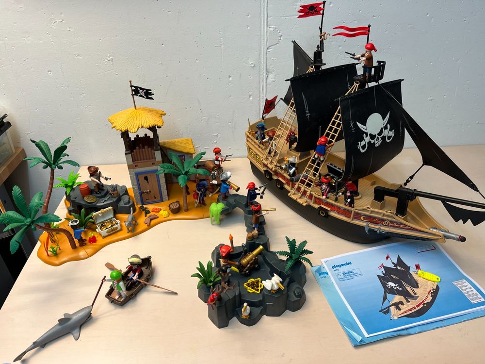 Playmobil Piratenschiff und Pirateninsel komplett viel Zubeh | Kaufen auf Ricardo