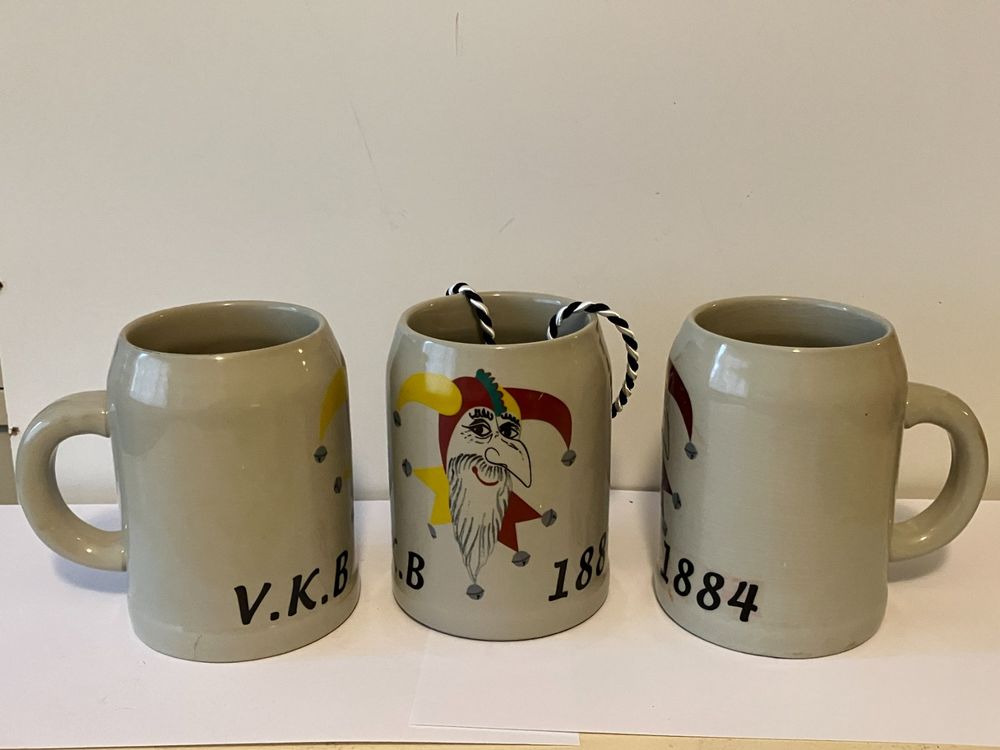 3 Bierkrüge VKB 1884 Basel Fasnacht 5dl (Gebraucht) in Basel für CHF 17 ...