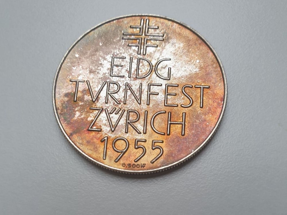 🇨🇭🤍 Swiss Silver Medal - Zurich 1955 *15.08g .900* (Gebraucht) in Pully für CHF 17 – mit ...