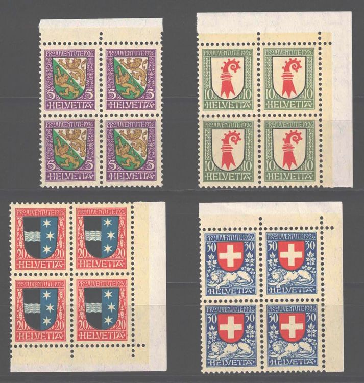 Pro Juventute 1926 4er-Blocks ** | Kaufen auf Ricardo