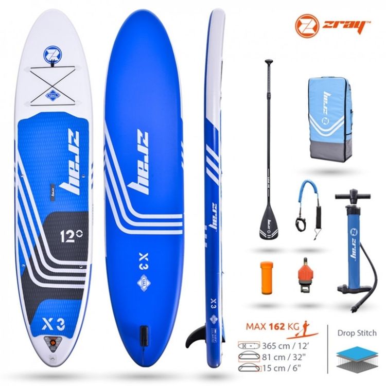 Stand Up Paddle SUP Zray X-Rider X3 12.0 Board 12.0 blau/wei (Neu und ...