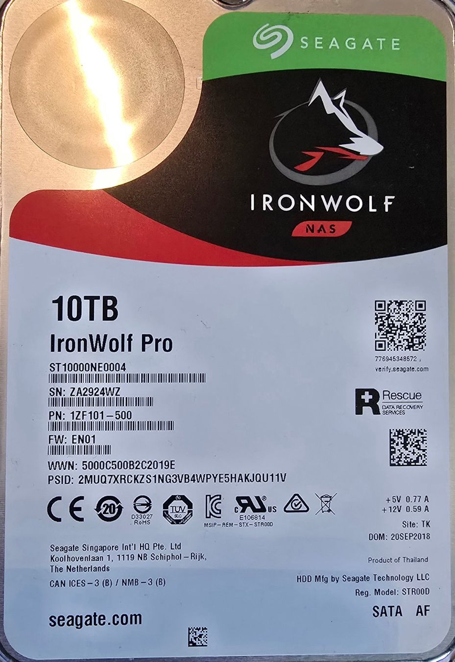 Seagate IronWolf Pro 10TB (ST10000NE0004-1ZF101) (Gebraucht) in ...